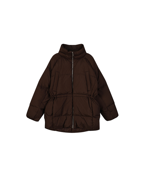 (Deok) High-neck knit color block hip-length down AR4ENB61（ダウンジャケット/コート ...