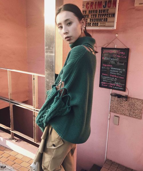 Ameri（アメリ）の「CONNECT TURTLE NECK KNIT（ニット/セーター）」 - WEAR