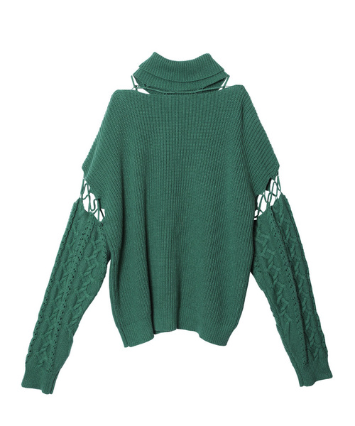 Ameri（アメリ）の「CONNECT TURTLE NECK KNIT（ニット/セーター）」 - WEAR