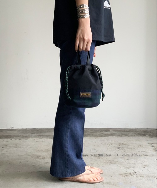 PENDLETON（ペンドルトン）の「ST:PENDLETON PD CK FAB STRING BAG/ペンドルトン 巾着バッグ（エコバッグ/サブバッグ）」 - WEAR