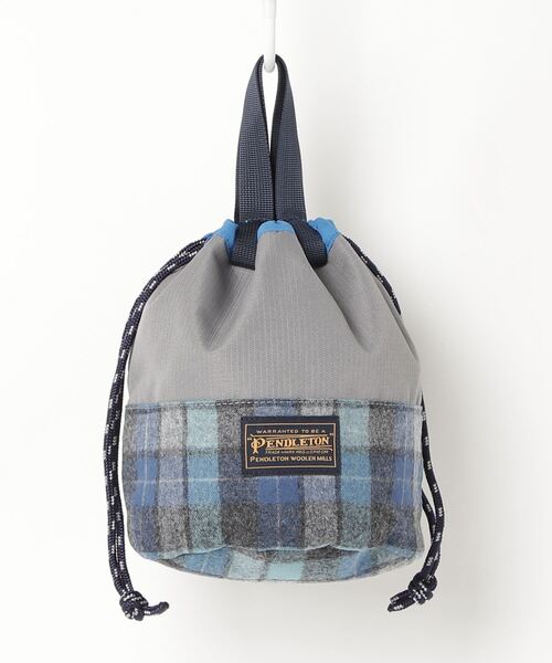 PENDLETON（ペンドルトン）の「ST:PENDLETON PD CK FAB STRING BAG/ペンドルトン 巾着バッグ（エコバッグ/サブバッグ）」 - WEAR