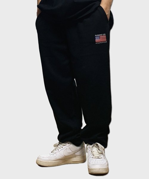 running usa athletic club sagging pants (black)（スウェットパンツ）｜RESPECT（リスペクト ...