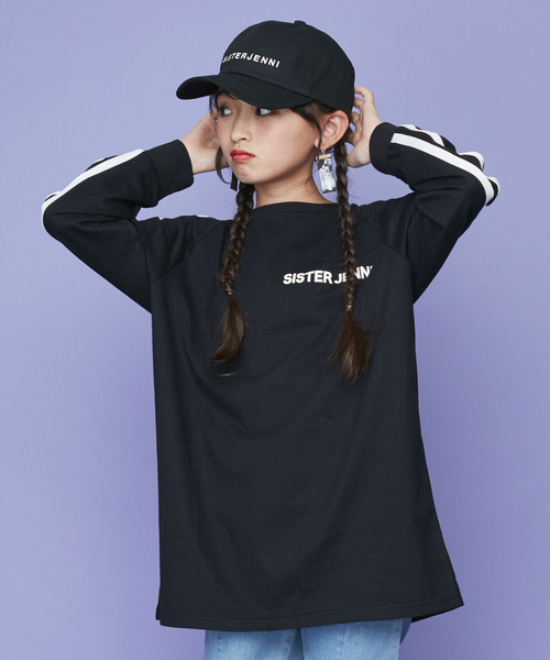 SISTER JENNI（SISTER JENNI）の「袖ライン長袖BIGTシャツ（Tシャツ/カットソー）」 - WEAR