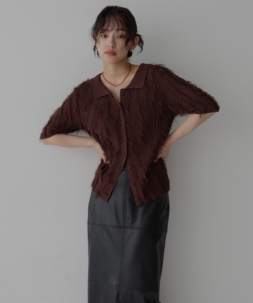 hellam（へラム）の「フリンジポロニット（ニット/セーター）」 - WEAR