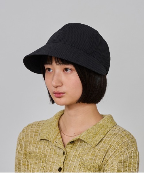 OVERRIDE（オーバーライド）の「OVERRIDE GINGHAM SUCKER WIDE CAP SGP / オーバーライド（キャップ）」 - WEAR