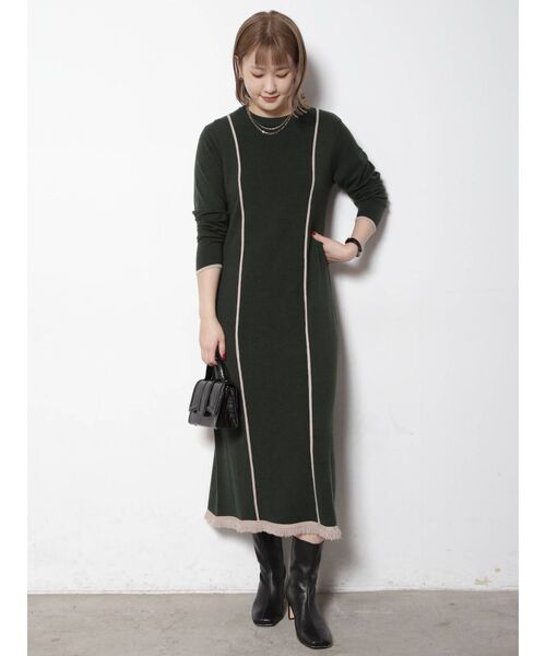 COTORICA（コトリカ）の「配色ラインニットワンピース（ワンピース）」 - WEAR
