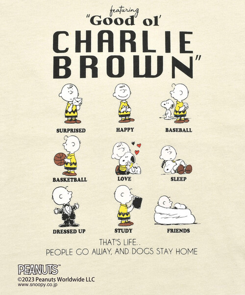SLAP SLIP（スラップスリップ）の「【PEANUTS×SLAP SLIP】スヌーピー袖切り替えキャラクター前面プリント長袖Tシャツ(80 ...