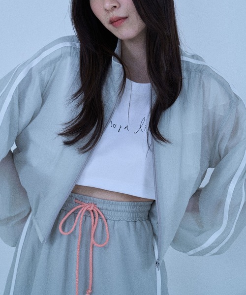 【セール】【Nora Lily】「elle」Short length Sheer Track Jacket（ジャージ）｜Nora Lily ...