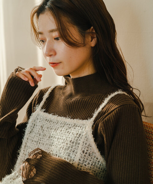 Kastane（カスタネ）の「【4色展開】ハイネックダメージリブニットプルオーバー（ニット/セーター）」 - WEAR