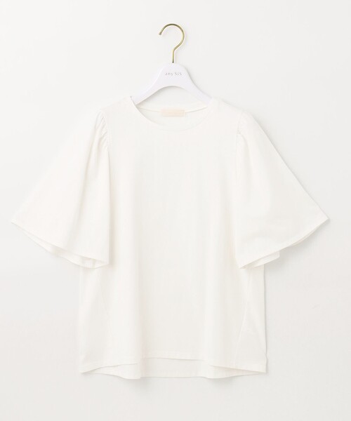 any SiS（エニィスィス）の「【UVケア】プレーティングジャージー フレアスリーブ カットソー（Tシャツ/カットソー）」 - WEAR