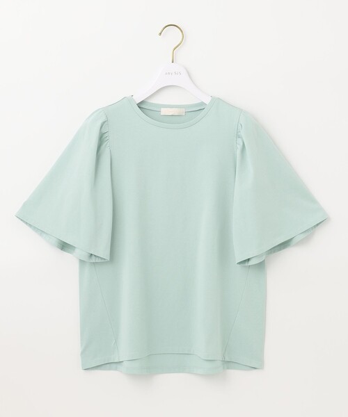 any SiS（エニィスィス）の「【UVケア】プレーティングジャージー フレアスリーブ カットソー（Tシャツ/カットソー）」 - WEAR