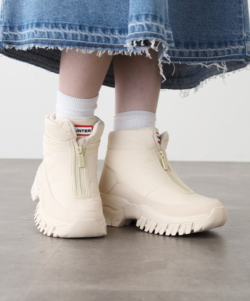 HUNTER イントレピッド ワンダラー アンクル ジップ スノー ブーツ