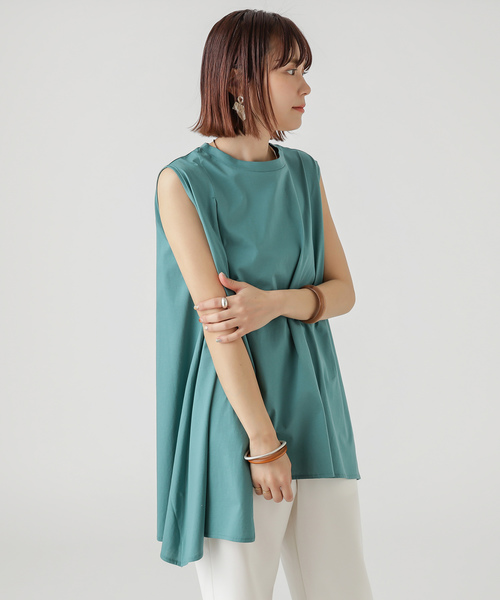 Omekashi（オメカシ）の「シルケットノースリ変形プルオーバー（Tシャツ/カットソー）」 - WEAR