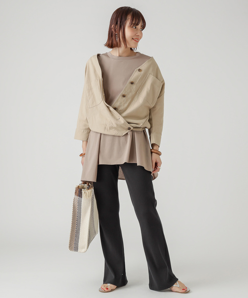 Omekashi（オメカシ）の「シルケットノースリ変形プルオーバー（Tシャツ/カットソー）」 - WEAR