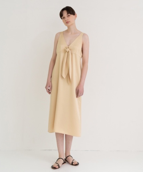 NOTA(韓国ブランド)（ノタ）の「【NOTA 】ナチュラルドロップリボン ロングワンピース / natural drop ribbon ...
