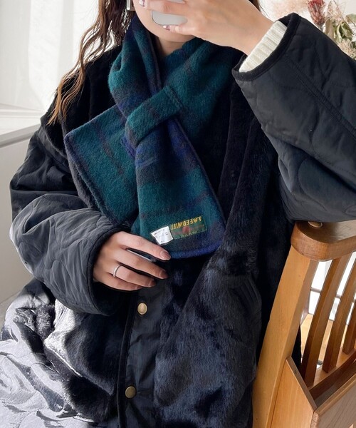 TWEED MILL（ツイードミル）の「【TWEEDMILL/ツィードミル】リバーチェックティペット小（マフラー）」 - WEAR