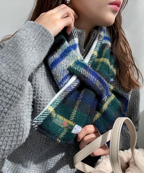 TWEED MILL（ツイードミル）の「【TWEEDMILL/ツィードミル】リバーチェックティペット小（マフラー）」 - WEAR
