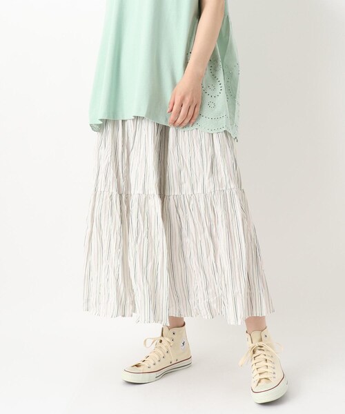one'sterrace（ワンズテラス）の「マルチストライプ ティアードスカート（スカート）」 - WEAR