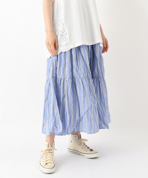 one'sterrace（ワンズテラス）の「マルチストライプ ティアードスカート（スカート）」 - WEAR