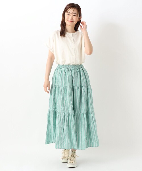 one'sterrace（ワンズテラス）の「マルチストライプ ティアードスカート（スカート）」 - WEAR