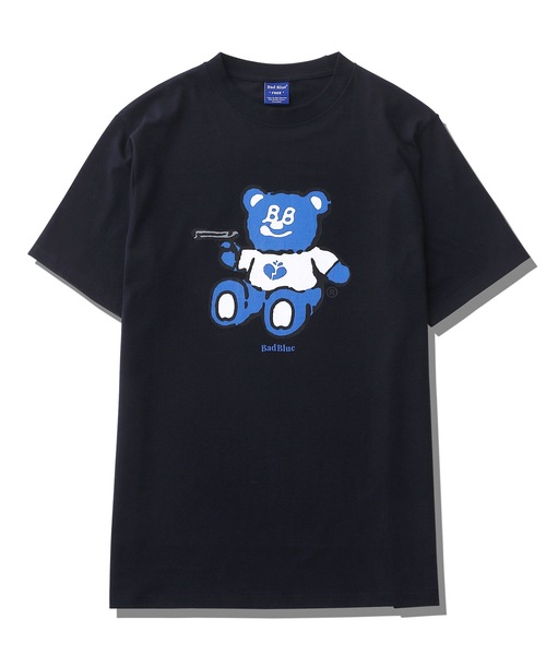 【BadBlue 】BadBear Graphic Oversized Tee Navy（Tシャツ/カットソー）｜BadBlue（バッドブルー）のファッション通販 - ZOZOTOWN