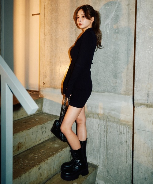 BLONDEY（ブロンディ）の「【PyunA. × BLONDEY】リブニットミニワンピース（ワンピース）」 - WEAR