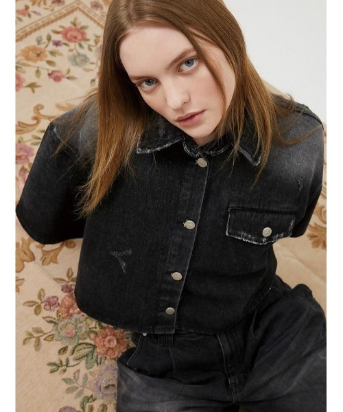 ESC STUDIO（イーエスシースタジオ）の「【ESC STUDIO/イーエスシースタジオ】denim crop short sleeve ...