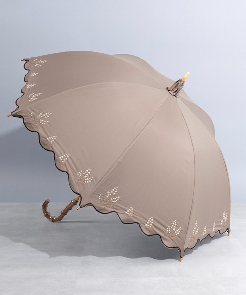 SETUP7（セットアップセブン）の「【SETUP7】ミモザ刺繍デザイン UVカット・晴雨兼用・超撥水 かわず張り長傘 SSB（長傘）」 - WEAR