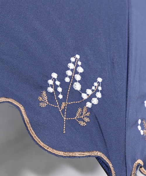 SETUP7（セットアップセブン）の「【SETUP7】ミモザ刺繍デザイン UVカット・晴雨兼用・超撥水 かわず張り長傘 SSB（長傘）」 - WEAR