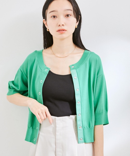 VIS（ビス）の「【UVケア・接触冷感】【2WAY】5分袖カーディガン（カーディガン/ボレロ）」 - WEAR