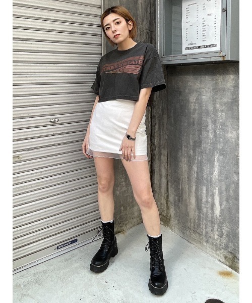 ENVYM（アンビー）の「ヴィンテージプリントクロップドT（Tシャツ/カットソー）」 - WEAR