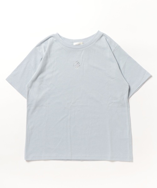 apres jour（アプレジュール）の「ラインストーンロゴTシャツ【ZOZOTOWN限定アイテム】（Tシャツ/カットソー）」 - WEAR