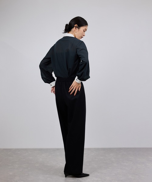 セール】シアートリコットボウタイシャツブラウス/イージーケア