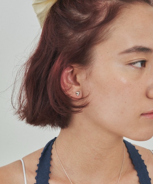 whim（ウィム）の「Stone embed tiny heart pierce（ピアス（両耳用））」 - WEAR