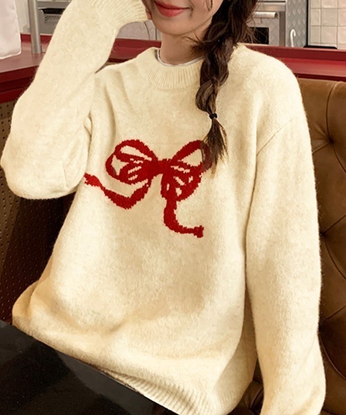 Jayro（ジャイロ）の「リボン柄ニットトップス（ニット/セーター）」 - WEAR