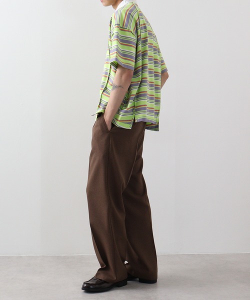 a lit r（ア リトル）の「a lit r ボーダースタンドポロ（ポロシャツ）」 - WEAR