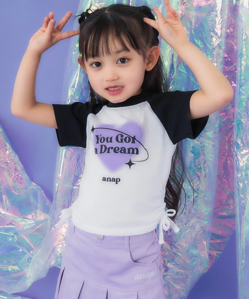 ANAP kids（アナップキッズ）の「シャーリングラグランTシャツ（Tシャツ/カットソー）」 - WEAR