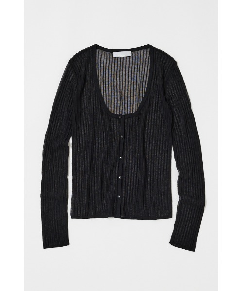 MOUSSY（マウジー）の「【セットアップ対応】SHEER RIB カーディガン（カーディガン/ボレロ）」 - WEAR