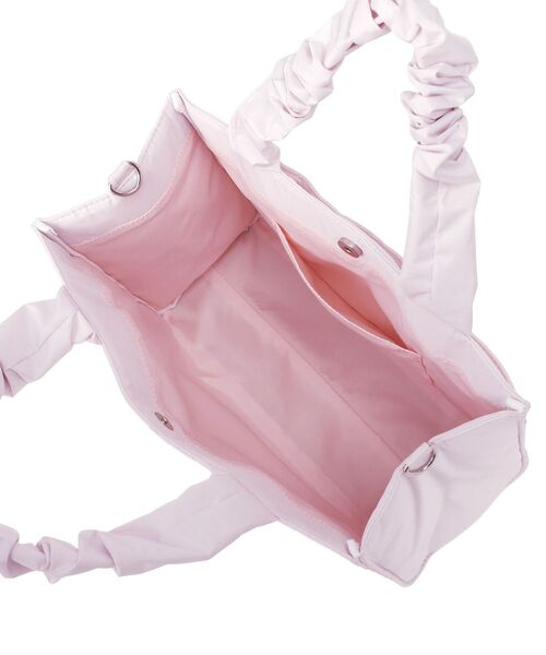 WEB限定カラーあり】ギャザーハンドル2Wayリボンキルティングトート