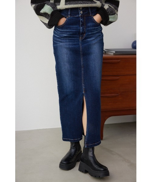 AZUL by moussy（アズールバイマウジー）の「AZUL DENIM/ハイウエストスカート（デニムスカート）」 - WEAR