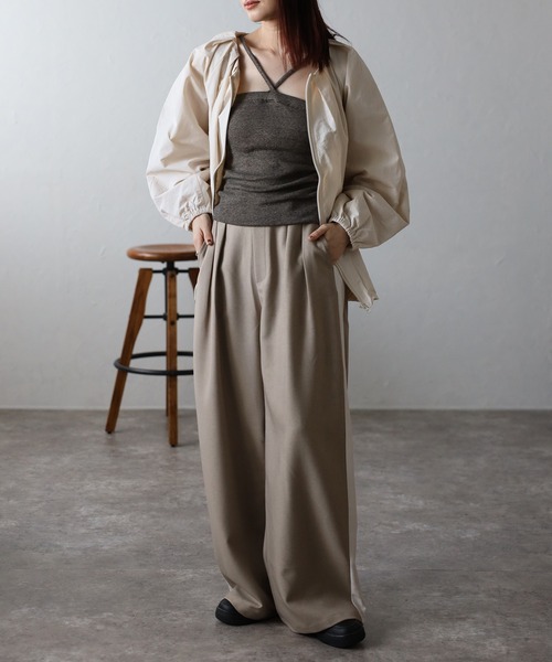 Fizz（フィズ）の「【Fizz/フィズ】 ゆったりタックバルーンブルゾン（ノーカラージャケット）」 - WEAR