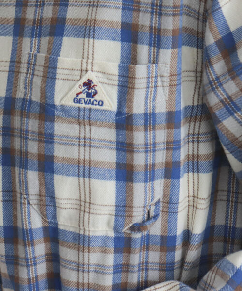 GEVACO（ゲバコ）の「【GEVACO/ゲバコ】チェックバンドカラーロングスリーブシャツ（シャツ/ブラウス）」 - WEAR