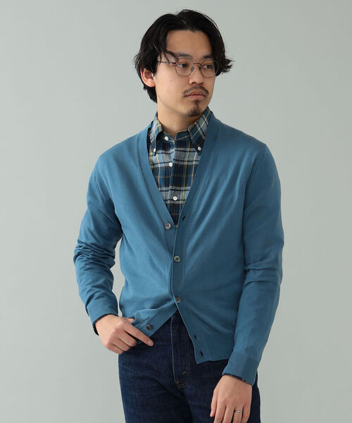 MORGANO（モルガーノ）の「MORGANO × BEAMS F / 別注 コットン ハイゲージ カーディガン（カーディガン/ボレロ ...