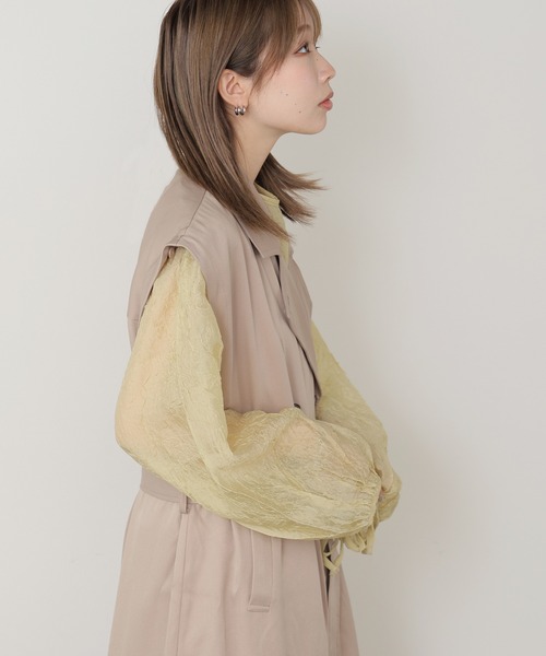 AO2（アオズ）の「Removable sleeve 2-way trench coat / 袖取り外し 2WAYトレンチコート ロング ...