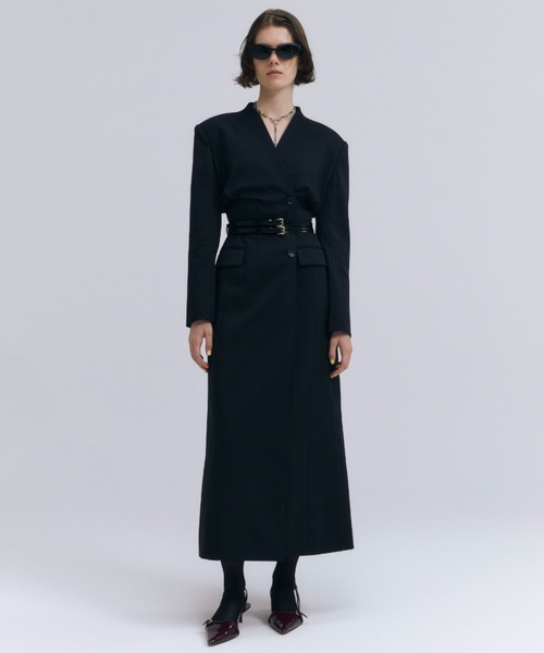 SHAPE WAIST TAILORED DRESS/シェイプウエストテーラードドレス（ワンピース）｜JOSE MOON（ジョゼムーン）の ...