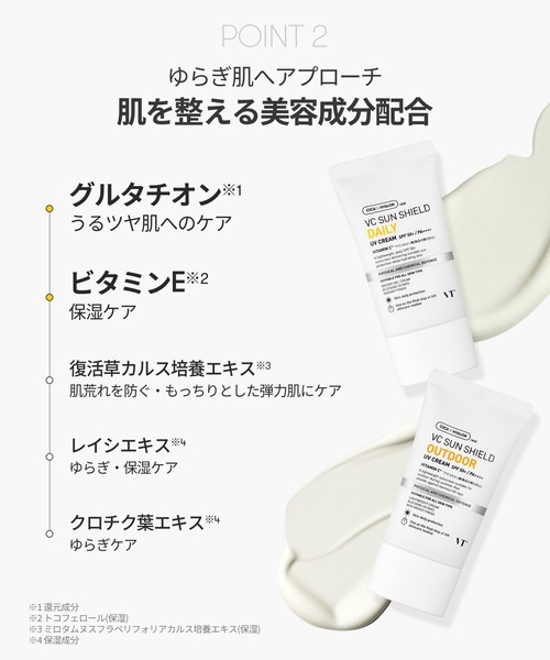 VT（ブイティー）の「VT VCサンシールド デイリーUVクリーム（日焼け止め/UVケア）」 - WEAR