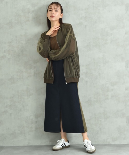 INTERPLANET（インタープラネット）の「ストレッチデニム異素材切替スカート（デニムスカート）」 - WEAR