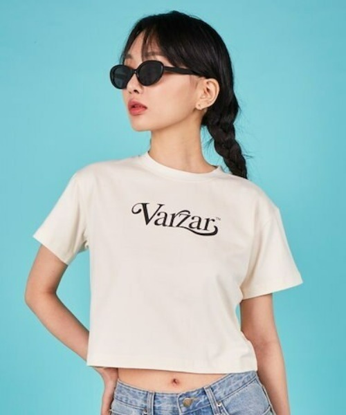 VARZAR（バザール）の「VARZAR(バザール)/Leaf VZ Logo Crop T-Shirts/リーフ VZ ロゴ クロップ Tシャツ（Tシャツ/カットソー）」 - WEAR