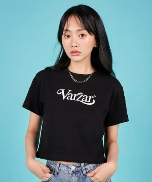 VARZAR（バザール）の「VARZAR(バザール)/Leaf VZ Logo Crop T-Shirts/リーフ VZ ロゴ クロップ Tシャツ（Tシャツ/カットソー）」 - WEAR