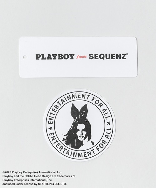 PLAYBOY（プレイボーイ）の「【PLAYBOY】×【SEQUENZ】ラインバックプリントTシャツ（Tシャツ/カットソー）」 - WEAR